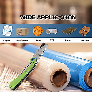 Lichamp 6-Pack Folding Utility Knife Box Cutter with SK2 Blades, Quick Change Razor Knife Utility Pocket Construction Blade Knife, (Blue+Green+Camouflage, D6M2)