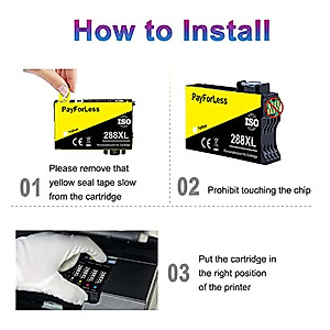 288XL Ink Cartridges for Epson 288 XL Epson 288XL T288XL for Epson XP-430 XP-330 XP-434 XP-440 XP-446 XP-340 Printer 5pack