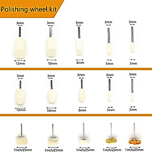 CTPICXM 149pcs 1inch Sandpaper 40-7000grit Sanding Disc with Polishing Buffing Wheel Set Shank Backing Pad,Polishing Pads and Buffering Pad for Drill Grinder Rotary Tools, Wood Metal Jewelry