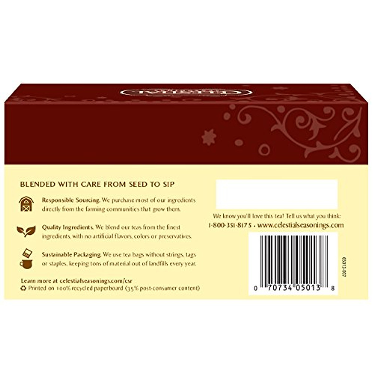 Celestial Seasonings Herbal Tea, Roastaroma, Caffeine Free, 3.3 Ounce 20 Count (Pack of 6)