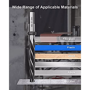 1/2" Drill Bridge/Construction Reamer Bit with 1/2" Shank HSS Taper Chucking Reamer Bit Tool for Steel Metal Wood Alloy Drilling Hole