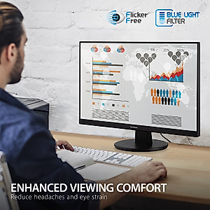 ViewSonic VA2747-MH 27 Inch Full HD 1080p Monitor with FreeSync, 100Hz, Ultra-Thin Bezel, Eye Care, HDMI, VGA (Renewed)