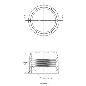 Caplugs CD-4 CD Series – Threaded Plastic Cap for Flared JIC Fittings, 1000 Pack, Red LD-PE, to Fit Thread Size 7/16"-20 Protective Closures, Dirt and Moisture Seals, Masking, Painting, Plating