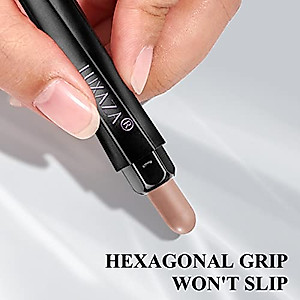 LUXAZA 6 PCS Mauve Brown Neutral Eyeshadow Stick Set, Cream Eye Shadow Pencil Makeup, Shimmer And Matte Eye Pencil,Brightener Highlighter Eyeliner Crayon Make up