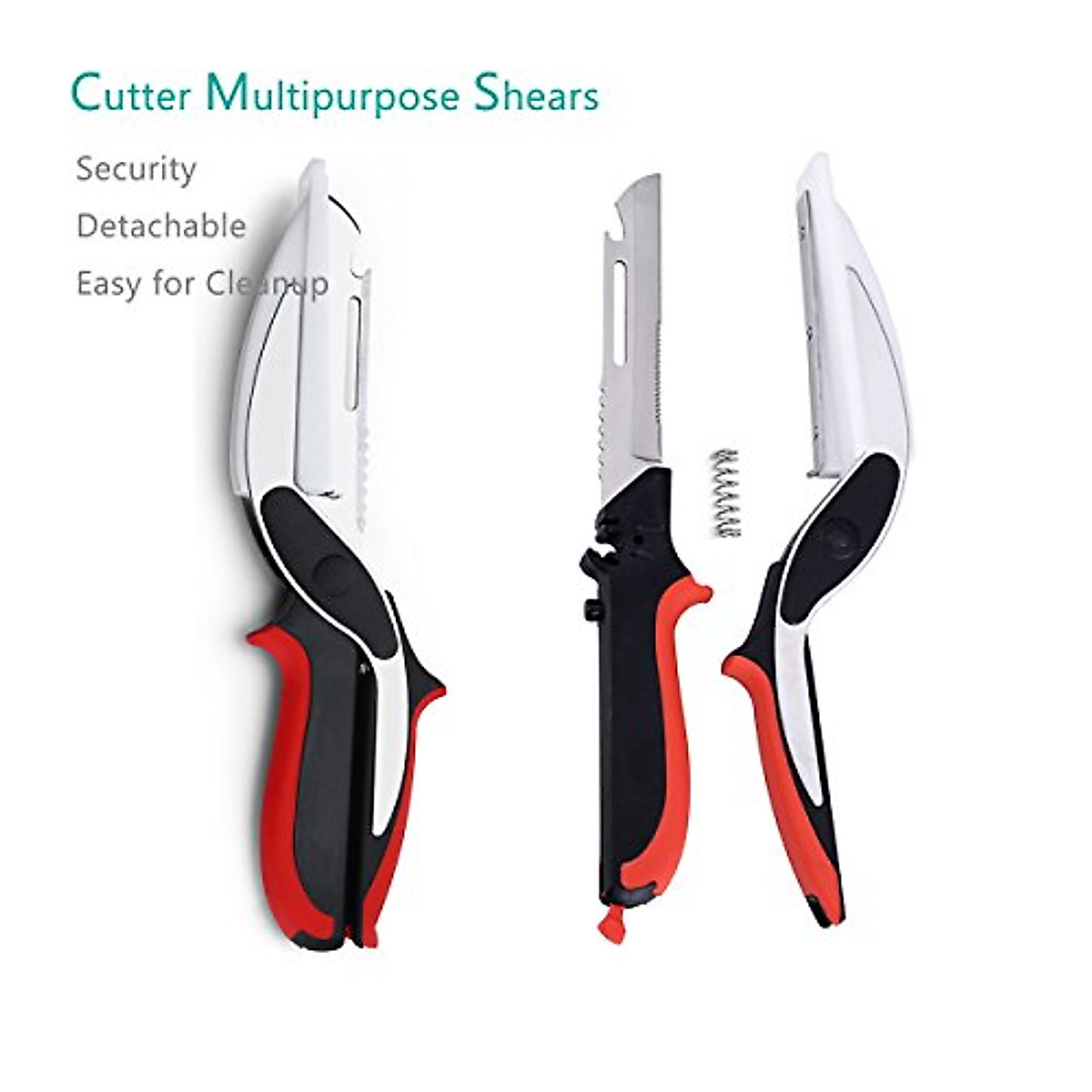 Food Cutter Choppers Meat Scissors Kitchen Shears,Quick Vegetable Slicer with Cutting Board Knife Kitchen Must Haves Chopping Scissors for Kitchen