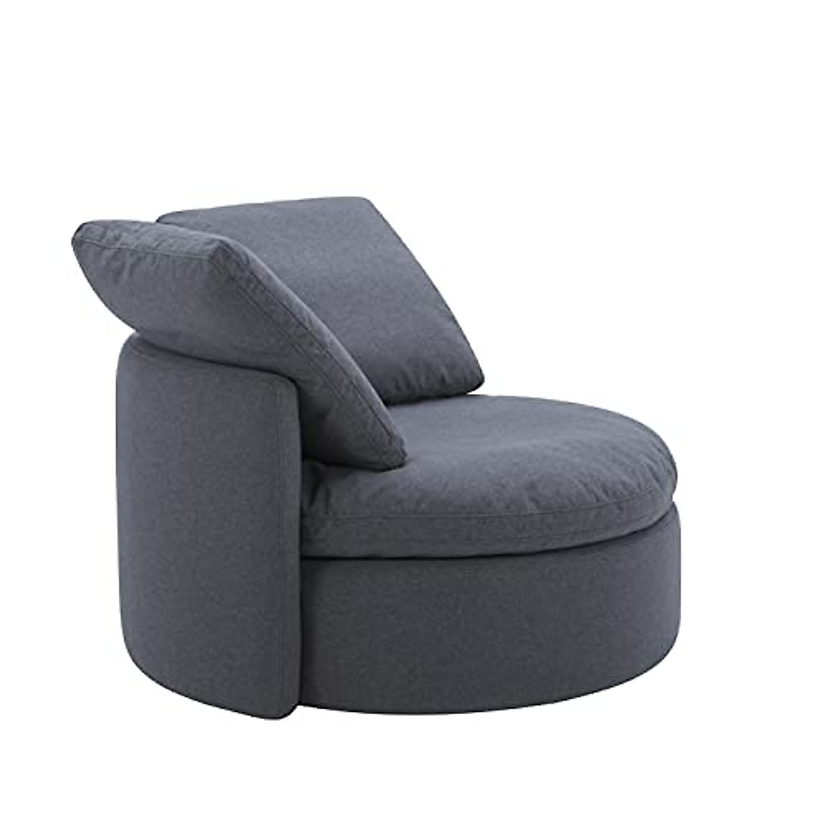 Amazon Brand – Stone & Beam Alende Deep Swivel Living Room Accent Chair, 46''W, Graphite Grey