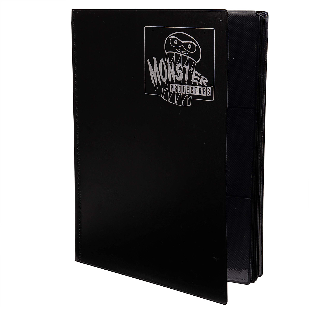 Monster Protectors 9-Pocket Matte Black Trading Card Album with Anti-Theft Padded Pages - Holds 360 Cards