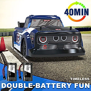 28℃ RC Car 2.4Ghz Remote Control 1:14 Scale RC Drift car for Adults Kids Gifts 4WD RTR High Speed RC Vehicle with LED Light (Blue) (Blue-Truck)