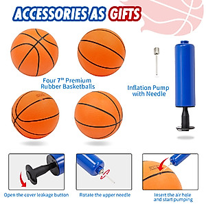 Outspurge Foldable Electronic Dual Basketball Arcade Game,Double Shot 2Player,8 Game Options w/4 Balls LED Scoring System & Indoor Basketball Game for Kids, Youth Adults