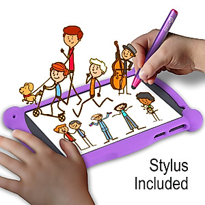 Contixo Kids Tablet V10, 7-inch HD, Ages 3-7, Toddler Tablet with Sleeve Bag Bundle, Learning Tablet Set for Children - Purple