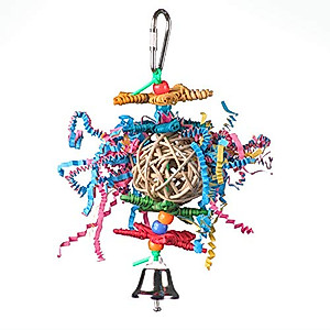 Super Bird Creations SB541 Crinkle Crinkle Little Star Bird Toy, Small Bird Size, 6" x 2"