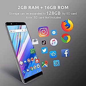 Xgody V40 Unlocked Cell Phones, 6.1 Inch 4G Smartphones, Android 10.0 OS with Free Dual SIM Quad Core, Dual 5MP Camera, 3000 mAh Battery, Face Unlocking (Black)