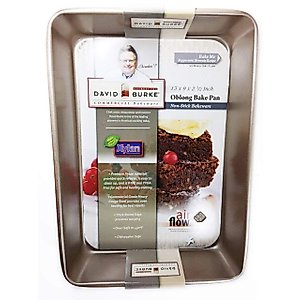 David Burke Kitchen Commerical Weight Oblong Bake Pan Oblong Bake Pan For Unisex 13 x 9 x 2.5 Inches