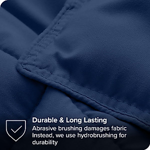 Bare Home Comforter Set - Ultra-Soft - Goose Down Alternative - Premium 1800 Series - All Season Warmth (Twin/Twin XL, Dark Blue)
