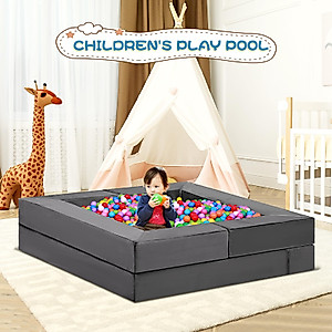 TITIMO 12Pcs Kids Modular Play Couch, Kids Sofa Couch Toddler Couch, Convertible Foam Couch Play Set for Creative Child, Kids Furniture for Playroom