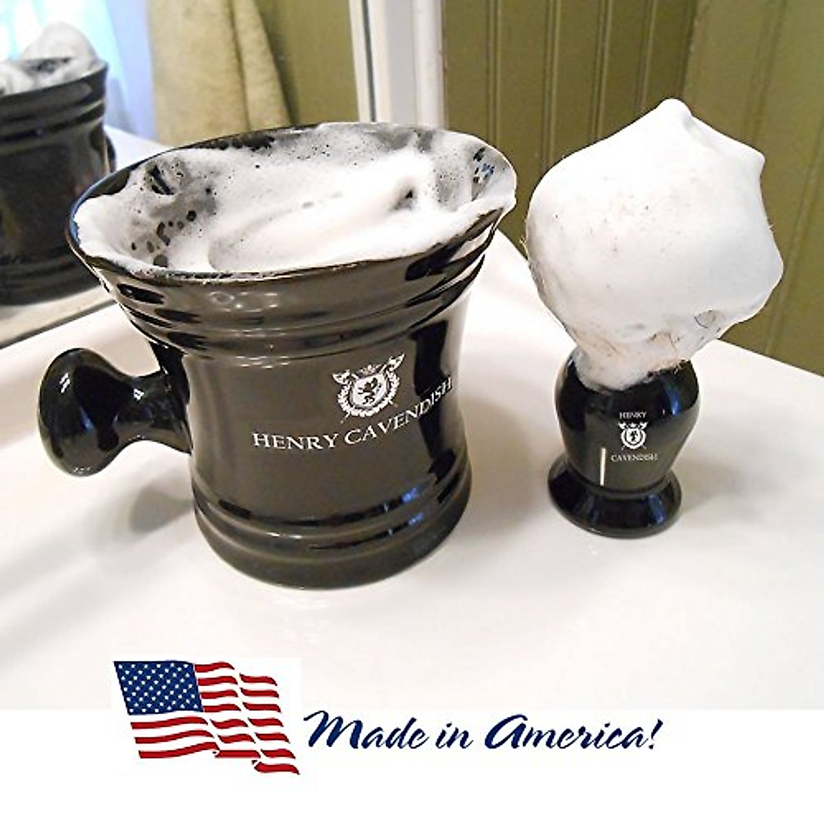 Henry Cavendish Lavender Shaving Soap with Shea Butter & Coconut Oil. Long Lasting 3.8 oz Puck Refill. Mens Shave Soap. All Natural. Rich Lather, Smooth Comfortable Shave. For Ladies and Gentlemen.