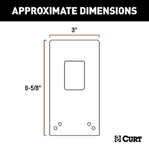 CURT 57202 Vehicle-Side Trailer Wiring Harness Clamp-On Bracket Mount for 7-Way Round or RV Blade , Black