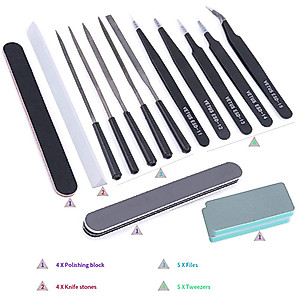 Swpeet 87Pcs Kit Compatible for Gundam Modeler Basic Tools and Gundam Model Tools Kit Perfect for Model Kit Building Beginner Hobby Model Assemble Building with Duty Plastic Container