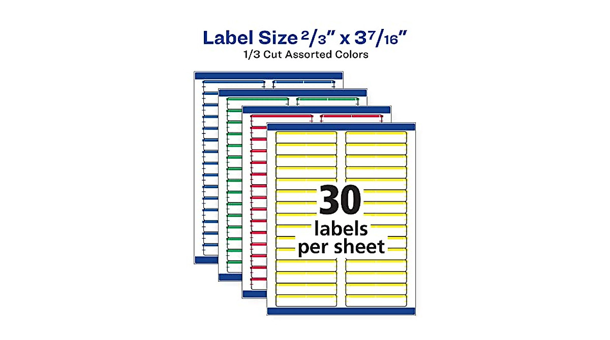 Avery Color File Folder Labels - 750 Pack for Easy Organization