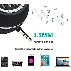 Mini Portable Speaker, 3W Mobile Phone Speaker Line-in Speaker with Clear Bass 3.5mm AUX Audio Interface, Plug and Play for iPhone, iPad, iPod, Tablet, Smartphone
