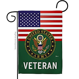 Americana Home & Garden US Army Veteran Garden Flag Armed Forces Rangers United State American Military Retire Official House Decoration Banner Small Yard Gift Double-Sided, Thick Fabric, Made in USA