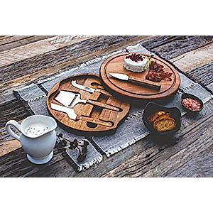 TOSCANA - a Picnic Time brand Circo Cheese Board and Knife Set - Charcuterie Board Set - Wood Cutting Board, (Acacia Wood)