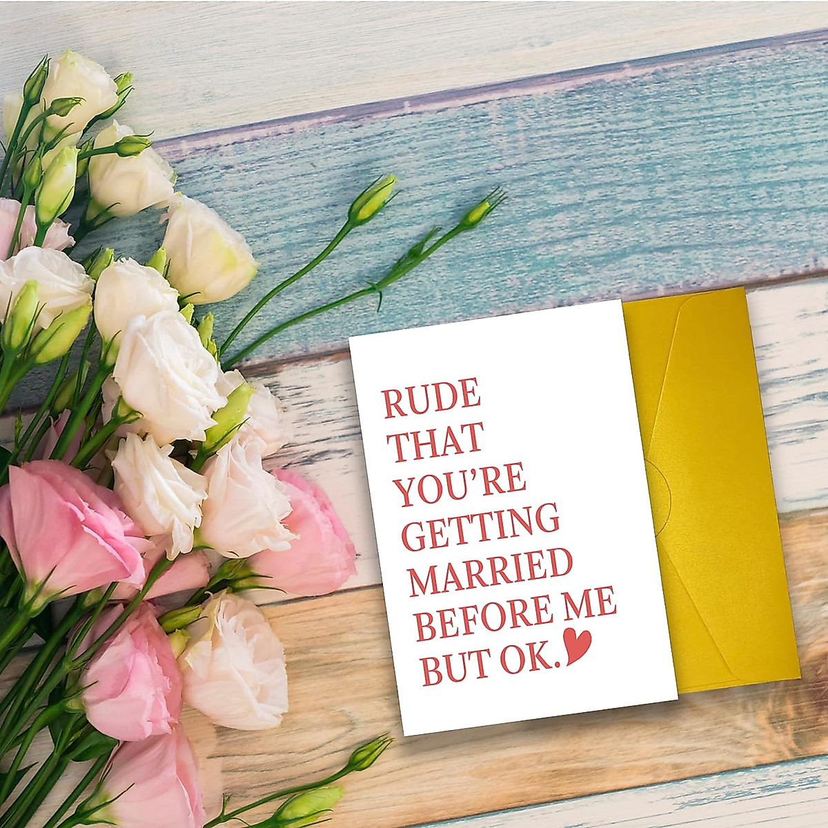 UUEFKTN Funny Wedding Card for Bride Groom, Rude Engagement Card for Best Friend, Bridal Shower Card, Funny Wedding Congratulations Card, Funny Wedding Shower Gift