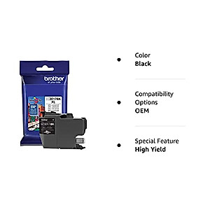 Brother Printer LC30172PK High Yield XL Black Ink Cartridge-2 Pack
