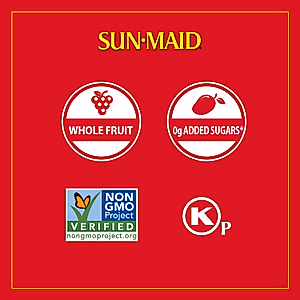 Sun-Maid California Sun-Dried Raisins - 13 oz Resealable Canister - Dried Fruit Snack for Lunches, Snacks, and Natural Sweeteners