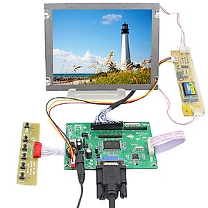 6.5" IPS LCD 6.5 inch 640X480 Screen Panel LCDT-51750GD065J-FW with VGA LCD Controller Board Kit