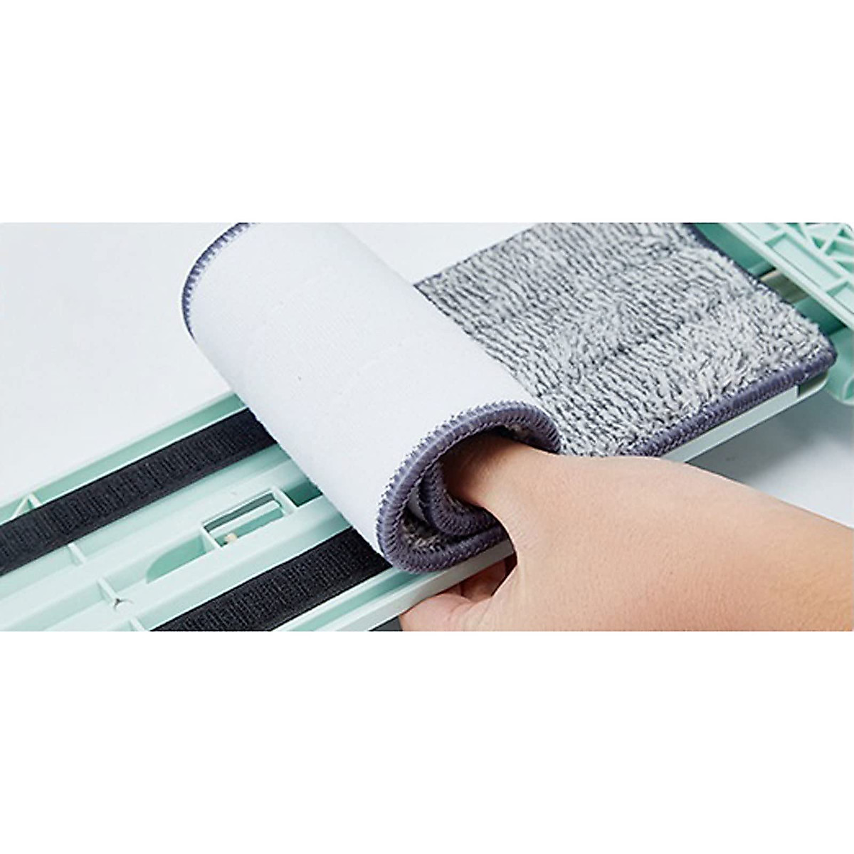 OUSHOP Mop Microfiber Flat Mop Hand Free Squeeze Cleaning Floor Mop Pads Lazy Mop Household Cleaner Tools