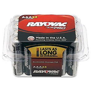 Spectrum Brands RAYALAAA24F Rayovac ALAAA-24F Mercury Free Alkaline Batteries, AAA 24 Pk