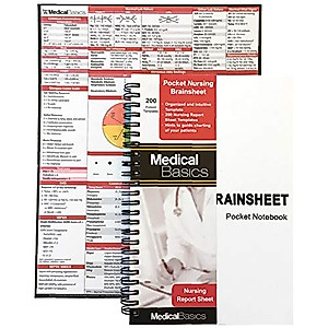 Pocket Nurse Report Sheet Notebook - Brain Sheet Template for MedSurg Nurses and CNA
