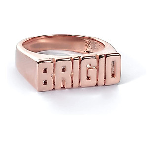 Gemiac Custom Name Ring Personalized 18K Gold Plated Dainty Letter Initial Rings Jewelry Gifts for Women
