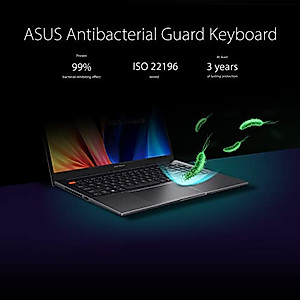 ASUS VivoBook S 15 Slim Laptop, 15.6 inch FHD Display, AMD Ryzen 5 5600H CPU, AMD Radeon Graphics, 8GB RAM, 512GB SSD, Windows 11 Home, Fingerprint Reader, Indie Black, S3502QA-DS51