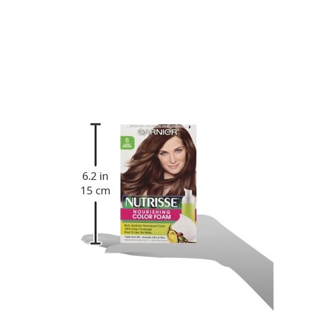 Garnier Nutrisse Nourishing Color Foam, Light Brown