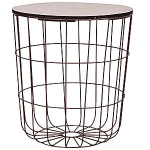 QJBSAVVA Coffee Table Copper Ø 15.6" MDF,Center Table Low Table Folding Table Entrance Table Suitable for Meeting Rooms, Reception Rooms, Offices