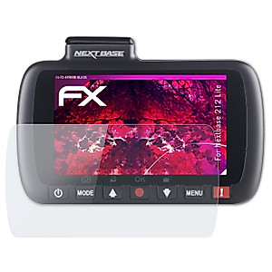 atFoliX Plastic Glass Protective Film compatible with Nextbase 212 Lite Glass Protector, 9H Hybrid-Glass FX Glass Screen Protector of plastic