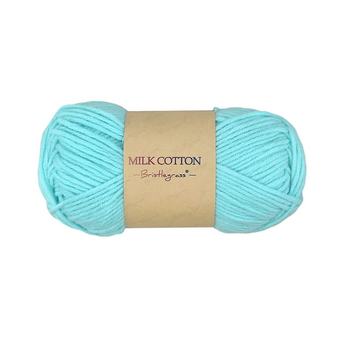 Bristlegrass Light Blue Chenille Yarn Yarn Original 100% Pom-Poms Milk Cotton Hand Knitting, Yarn Fine-Sport Velvet Yarn for Crocheting(1.76Oz,115 Yds)