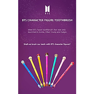 [BTS Official Merchandise] Fans Gift - K-Pop Idols Goods - BTS Character Figure Toothbrush with Convenient Magnetic Holder (RM)