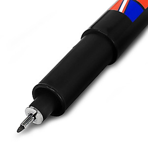 edding Permanent Pen, Fine 0.3 mm Tip, Black, Pack of 3 4-140001