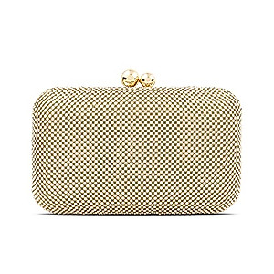 Carwales Women Evening Bag Sparkling Rhinestone Purse Wedding Handbags and Clutch Purses for Women Evening Elegant Bridal Clutch(Gold)