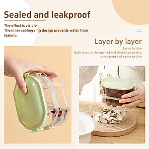 Upgrade Multi-layered Seasoning Storage Box, Food Storage Containers with Lids Airtight, Transparent Spice Seasoning Storage Box, Food Grade Storage Box for Fruits, Vegetables, Lunch (Grey, 5 Layers)