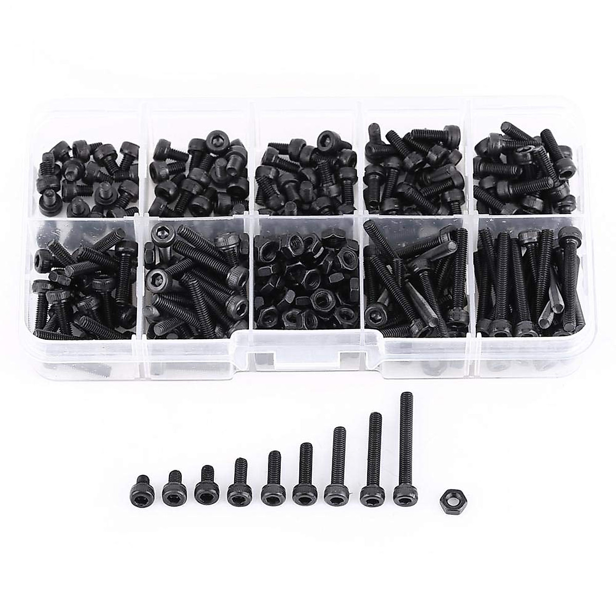 M3 Hex Socket Head Machine Screws, Stainless Steel Hex Socket Screws Assortment Kit, 280PCS