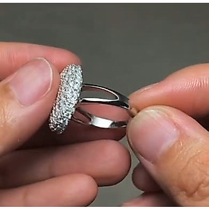 925 Sterling Silver Bella Swan's Wedding Ring ~ inlaid CZ/Moissanite diamonds ~ Twilight Bella Swan's Micro Pavé engagement ring ~ With Heart Shape Metal Box ✬✬✬By Fantasy World✬✬✬, Metal, Moissanite