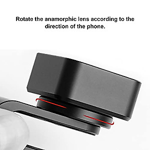 1.33X Anamorphic Lens for iPhone for Android, Wide Screen Deformation Filmmaking Lens, Video Maker Universal Optical Phone Lens