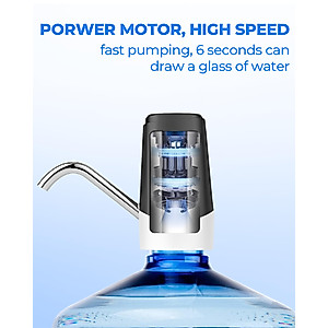 Water Dispenser Pump, USB Charging Automatic Drinking Water Pump for Mini Water Jug Dispenser Portable, Ideal for Home Kitchen Living Room Office Camping