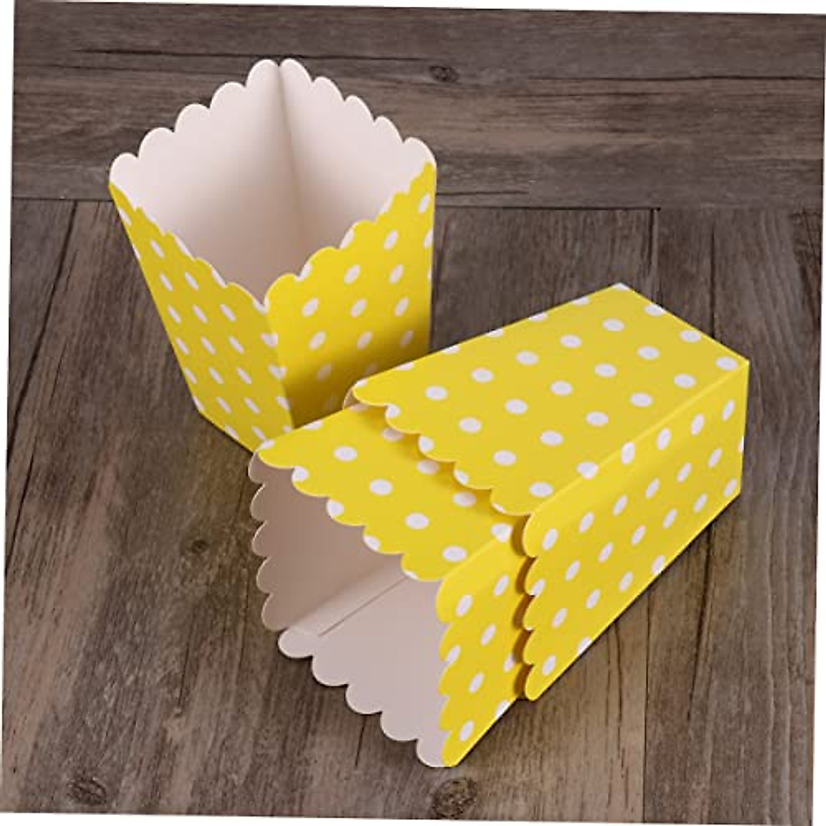 SAFIGLE 24pcs Popcorn Boxes Disposable Containers Party Decoration Supplies Dot Design Snack Box Paper Popcorn Buckets Chicken Popcorn Box Foldable Party Popcorn Cups