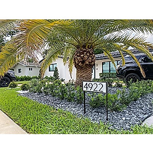 Floating House Numbers - 5 Inch Modern Address House Numbers With Nail Kit And Instructions Easy To Install High Gloss Black Number 2