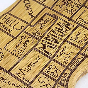 Totally Bamboo Manhattan City Life Bamboo Serving and Cutting Board